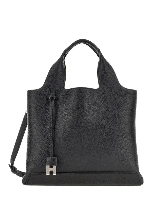 Hogan Small Leather Tote - Black
