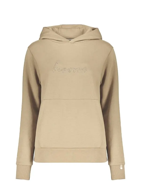 Herno Logo Detail Hoodie - Beige