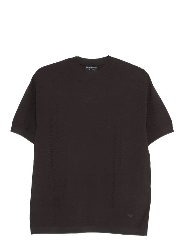 Emporio Armani Knitted T Shirt - Black