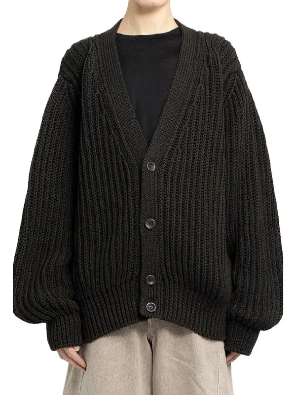 LEMAIRE Knit Cotton Cardigan - Brown