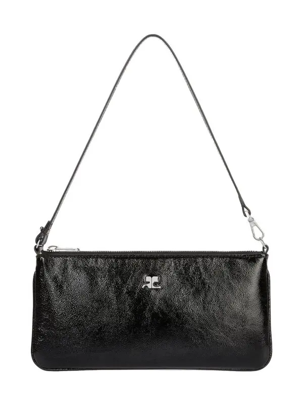COURREGES Leather Mini Bag - Black