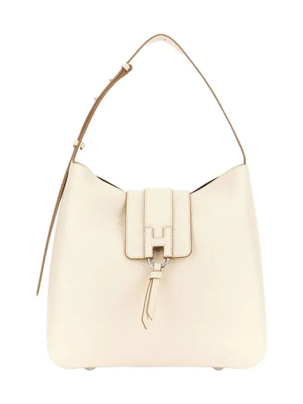 Hogan Leather Hobo Bag - White