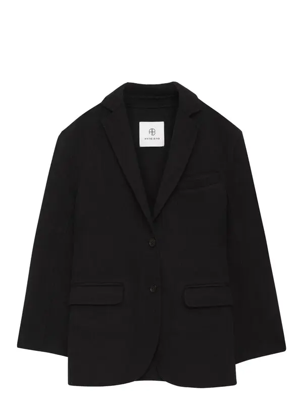 ANINE BING Quinn Blazer Cashmere Blend - Black