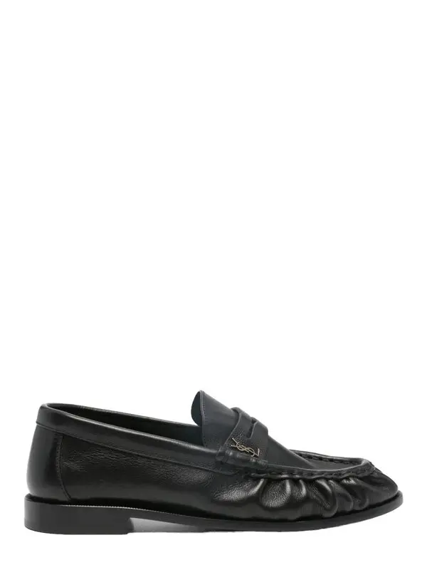 Saint Laurent Leather Loafers - Black