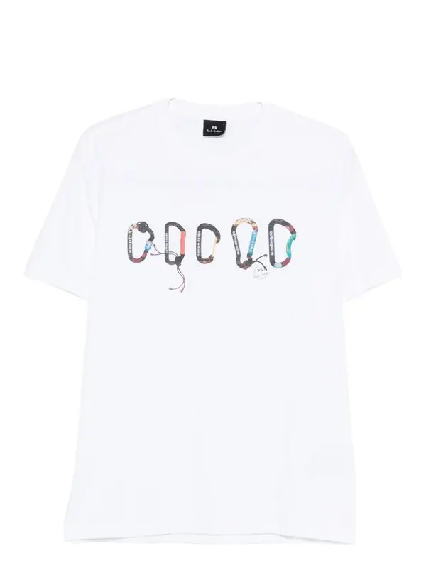 Paul Smith Carabiner Organic Cotton T Shirt - White