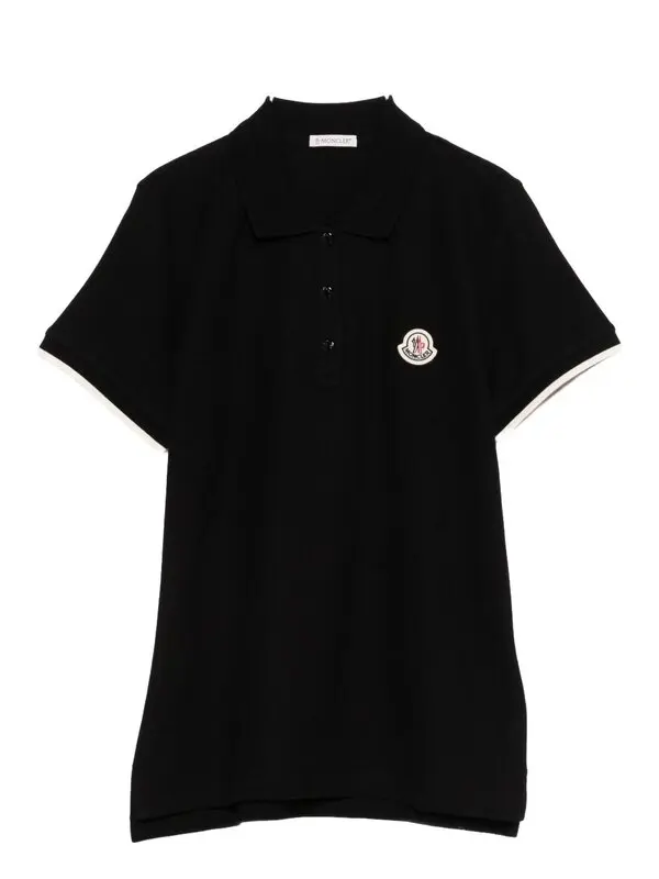 Moncler Logo Polo Shirt - Black