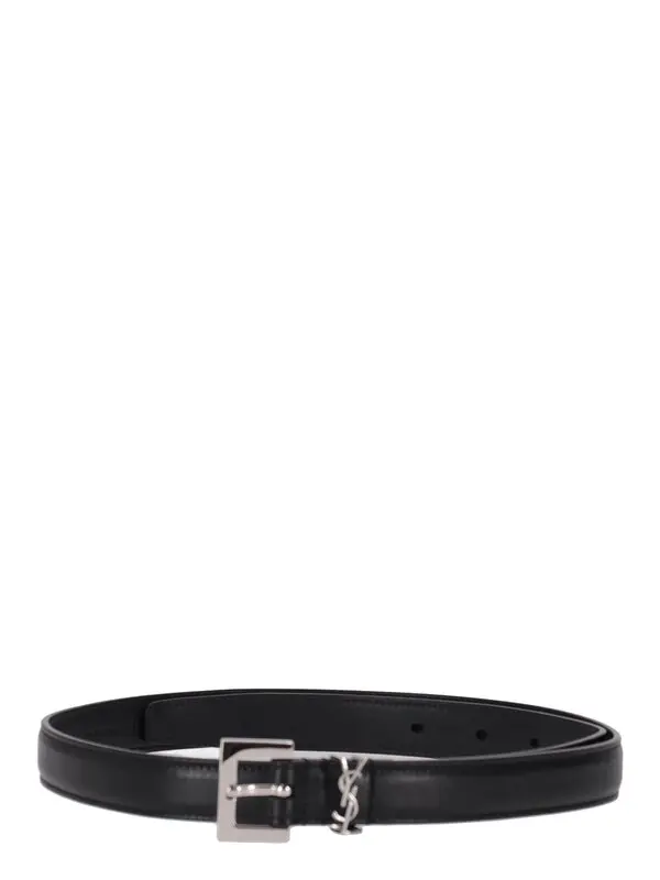Saint Laurent Laqu Box Belt - Noir
