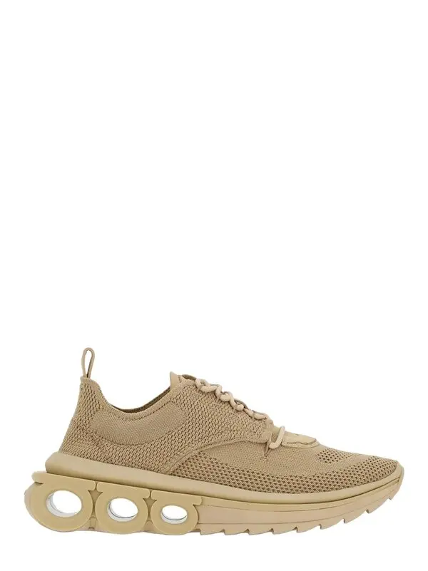 FERRAGAMO Nima Knit Sneakers - Beige