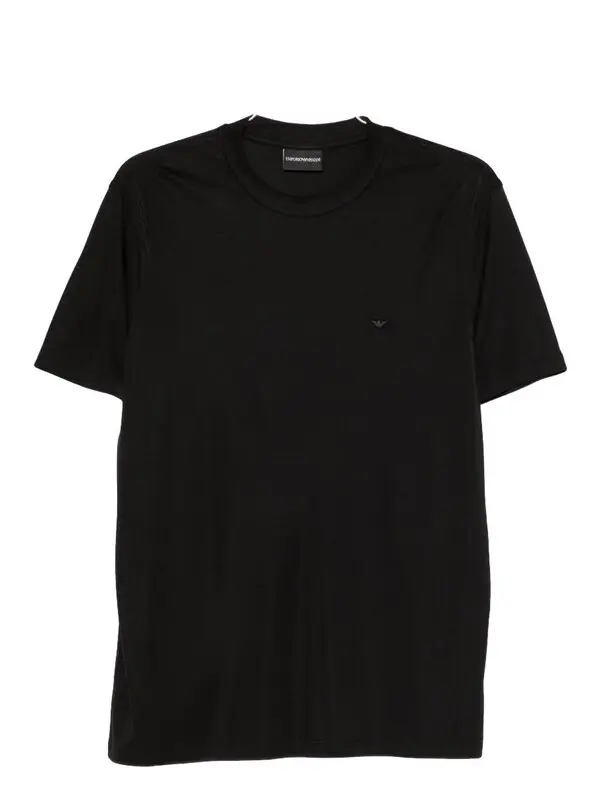 Emporio Armani Modal And Silk Blend T Shirt - Black