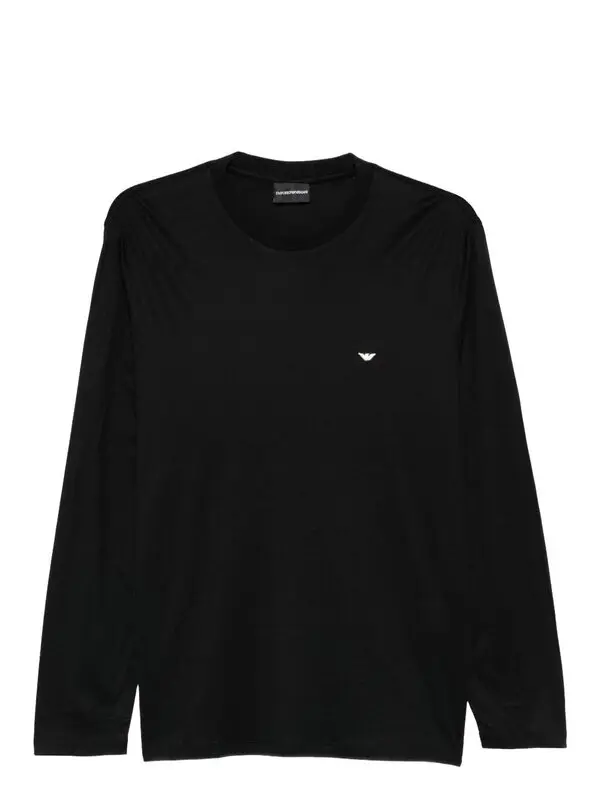 Emporio Armani Cotton Blend T Shirt - Black