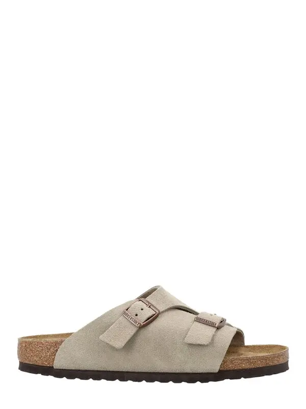 BIRKENSTOCK Suede Zurich Sandals - Beige