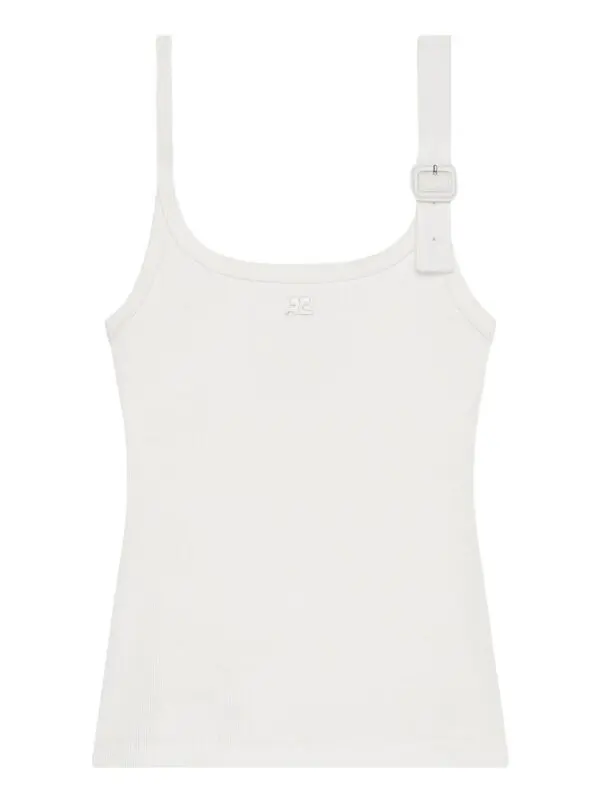 COURREGES Cotton Tank Top - White
