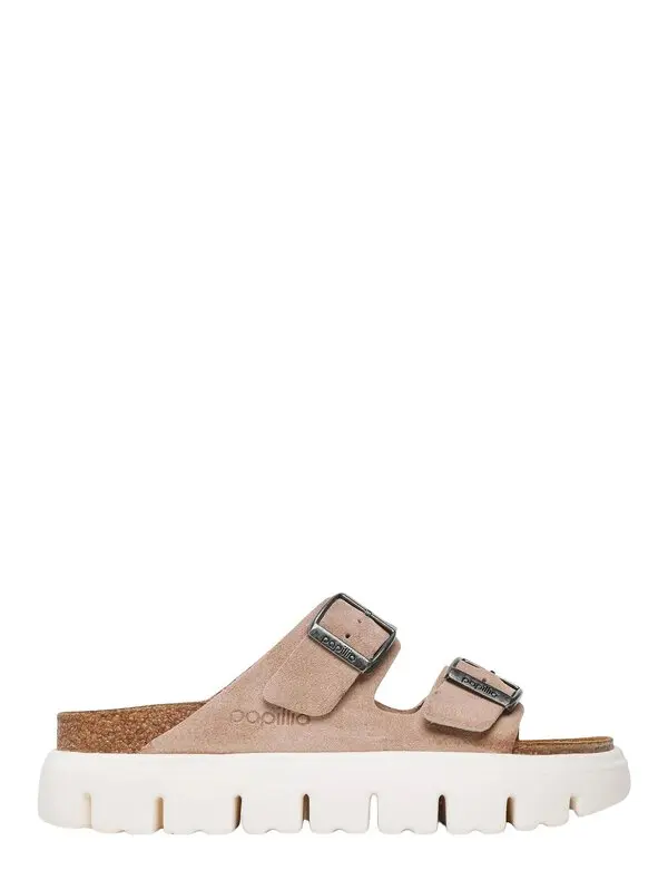 BIRKENSTOCK Pap Chunky Arizona Suede Sandals - Beige