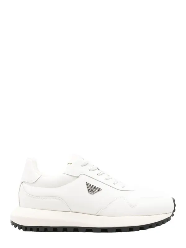 Emporio Armani Logo Nylon Sneakers - White