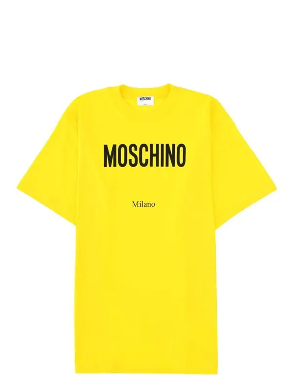 Moschino T Shirt With Logo - Yellow