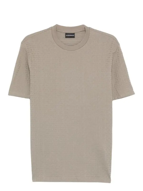 Emporio Armani Logo Cotton T Shirt - Dove Grey