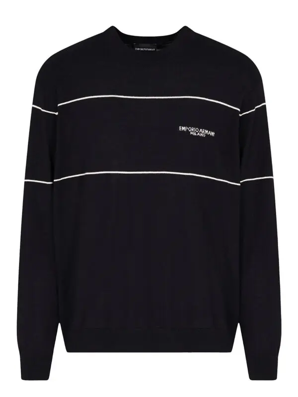 Emporio Armani Sweaters - Navy Typography