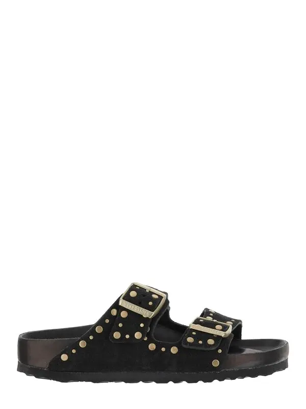 BIRKENSTOCK Arizona Rivet Suede Sandals - Black