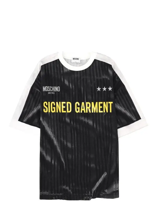 Moschino Signed Garment' T Shirt - Black