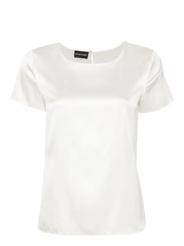 Emporio Armani Stretch Silk T-shirt - White