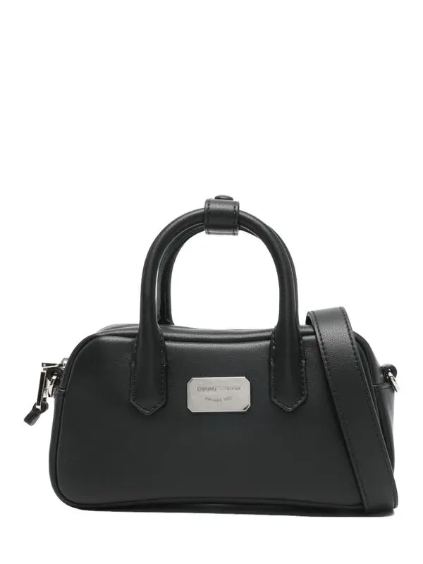Emporio Armani Small Leather Bowling Bag - Black