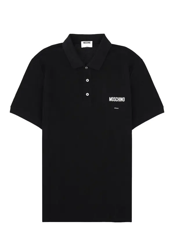 Moschino Polo With Logo - Black