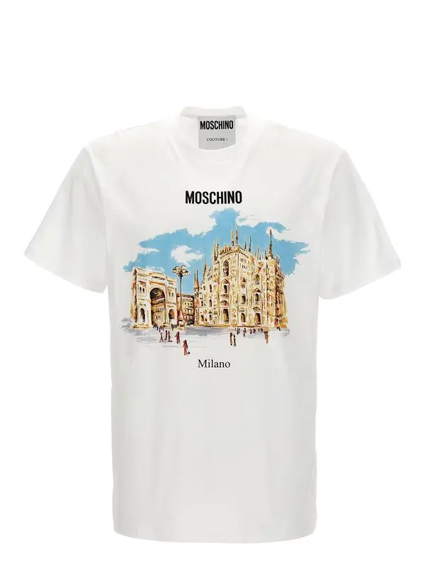Moschino Trompe Œil Print T Shirt - White