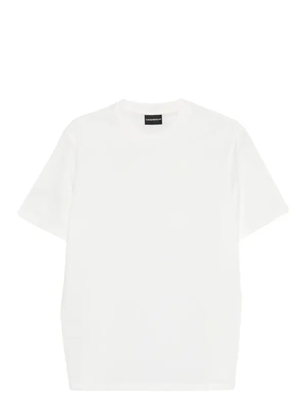 Emporio Armani Logo Cotton T Shirt - White