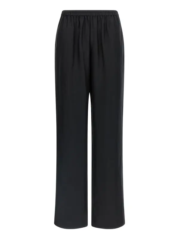 Loulou De Saison Alera Lds Silk Twill Pants - Black