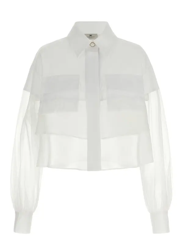Elisabetta Franchi Organza Shirt - White