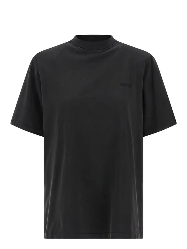 Attico Padded Shoulder T-shirt - Black