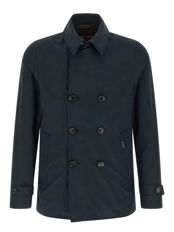 MOORER Scap Arqua Wfc Trench Coat - Blue