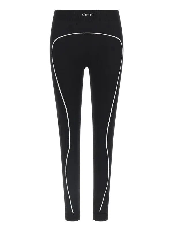 Off White Off Active' Line Leggings - White/black