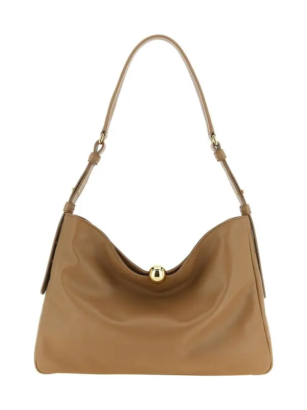 Furla Sfera Soft Large Shoulder Bag - Beige