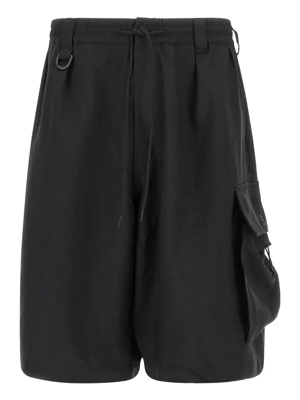 Y3 Sport Uniform Cargo Shorts - Black