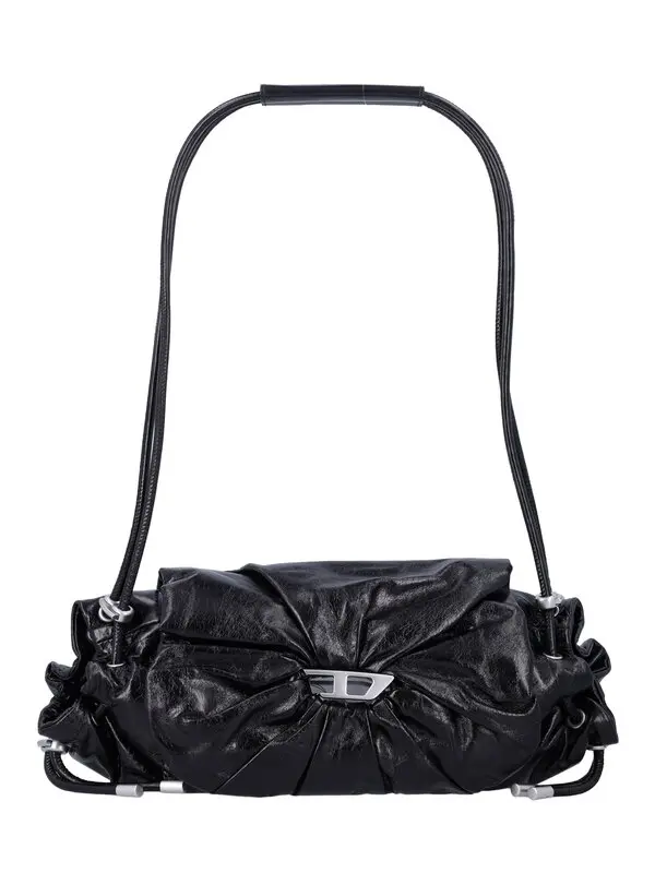 DIESEL® Scrunch D Shoulder Bag - Black