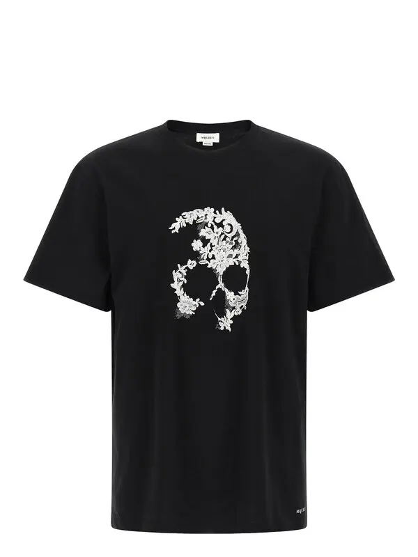 Alexander McQueen Skull' T Shirt - White/black