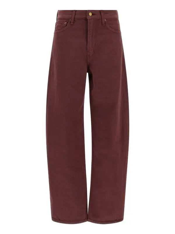 B Sides Leroy Mid Relaxed Bow Jeans - Bordeaux