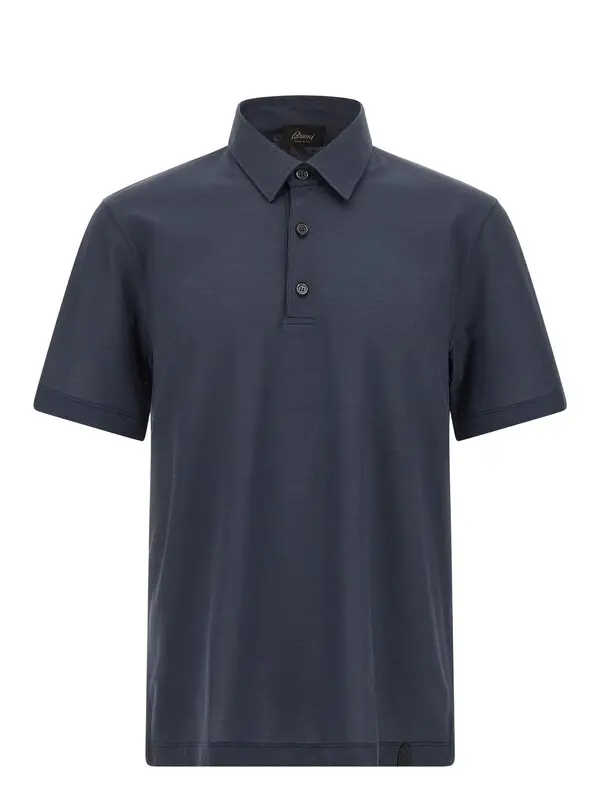 Brioni Cotton Polo Shirt - Blue