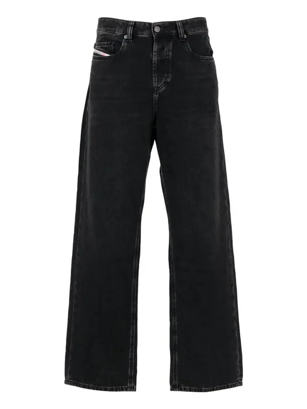 Diesel Wide-leg Jeans - Denim Nero