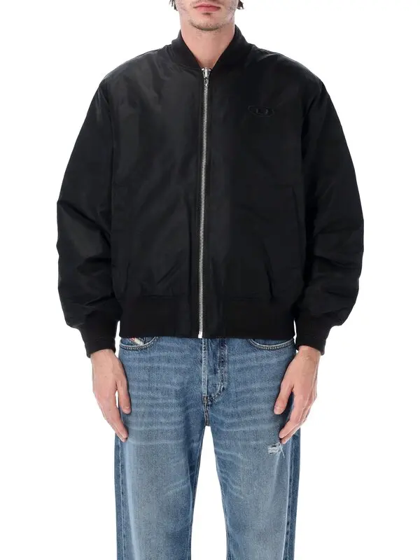 DIESEL® Padded Bomber Jacket - Black