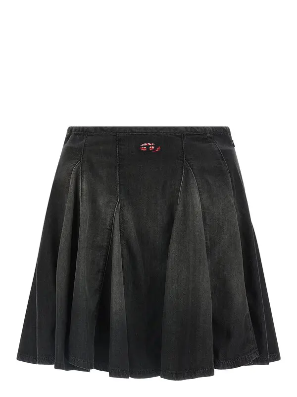 DIESEL® Pleated Mini Skirt - Black