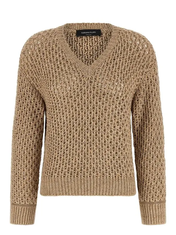 Fabiana Filippi Mouliné Yarn Sweater - Brown