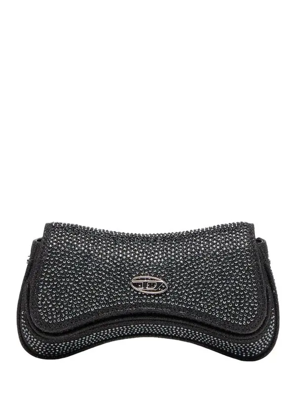 DIESEL® Crossbody Bag With Crystal Embellishment - Black