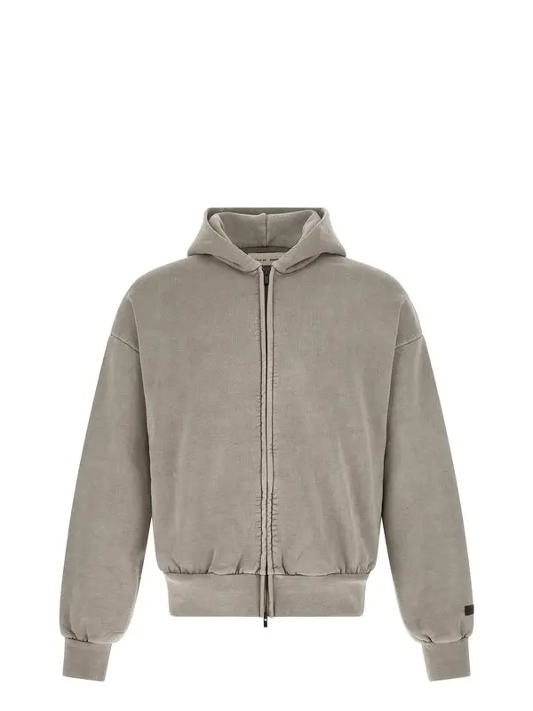 Fear Of God Classic Fleece Full Zip Hoodie - Gray