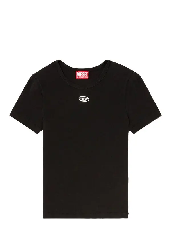 DIESEL® Logo Cotton T-shirt - Black