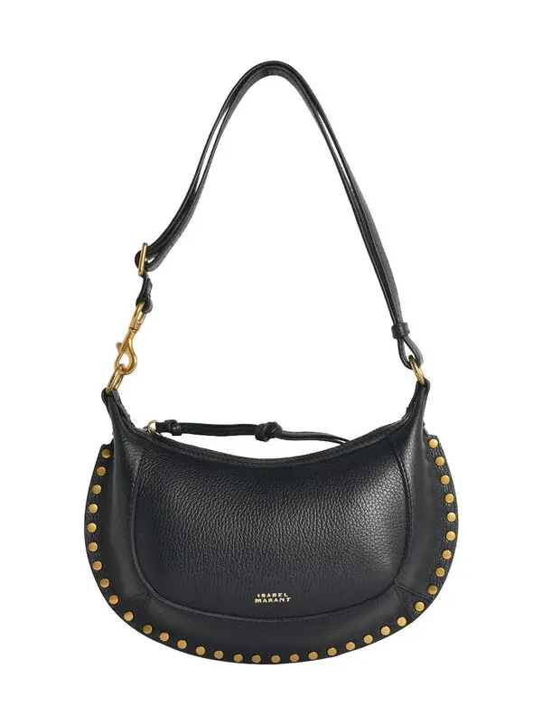 Isabel Marant Oskan Moon Full Grain Leather Bag - Black
