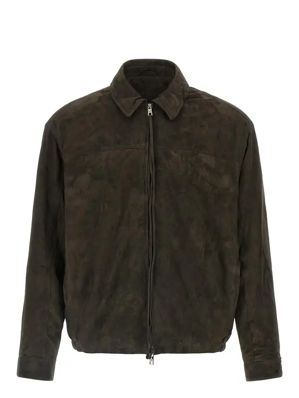 GIORGIO BRATO Suede Jacket - Brown