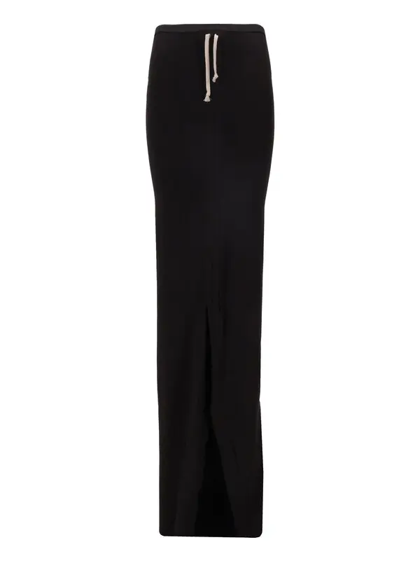 Rick Owens Soft Edfu Long Skirt - Black