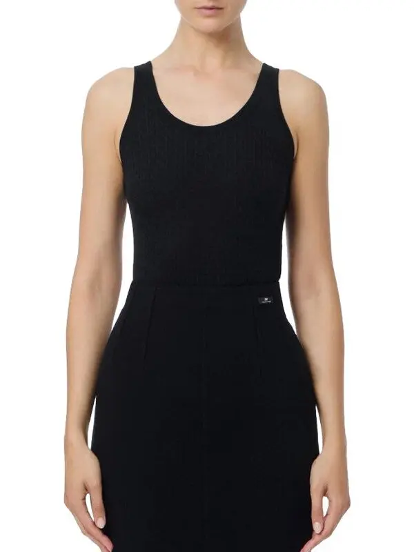 Elisabetta Franchi Tricot Top - Nero